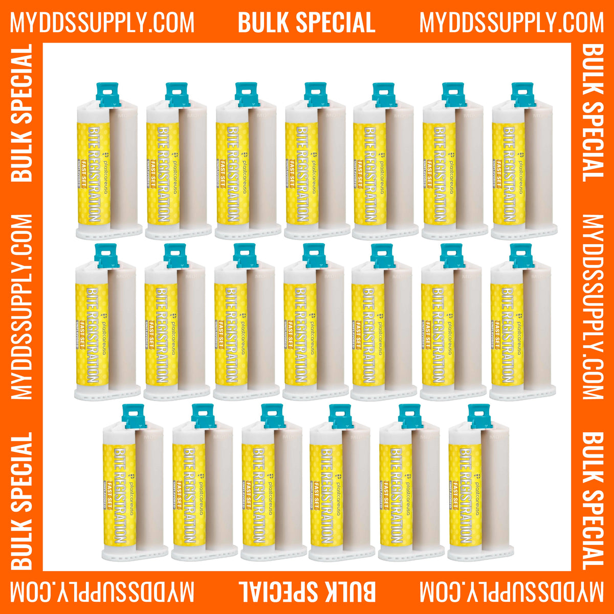 20 Bulk Unflavored Fast Set Bite Registration Material 50ml Cartridges ...