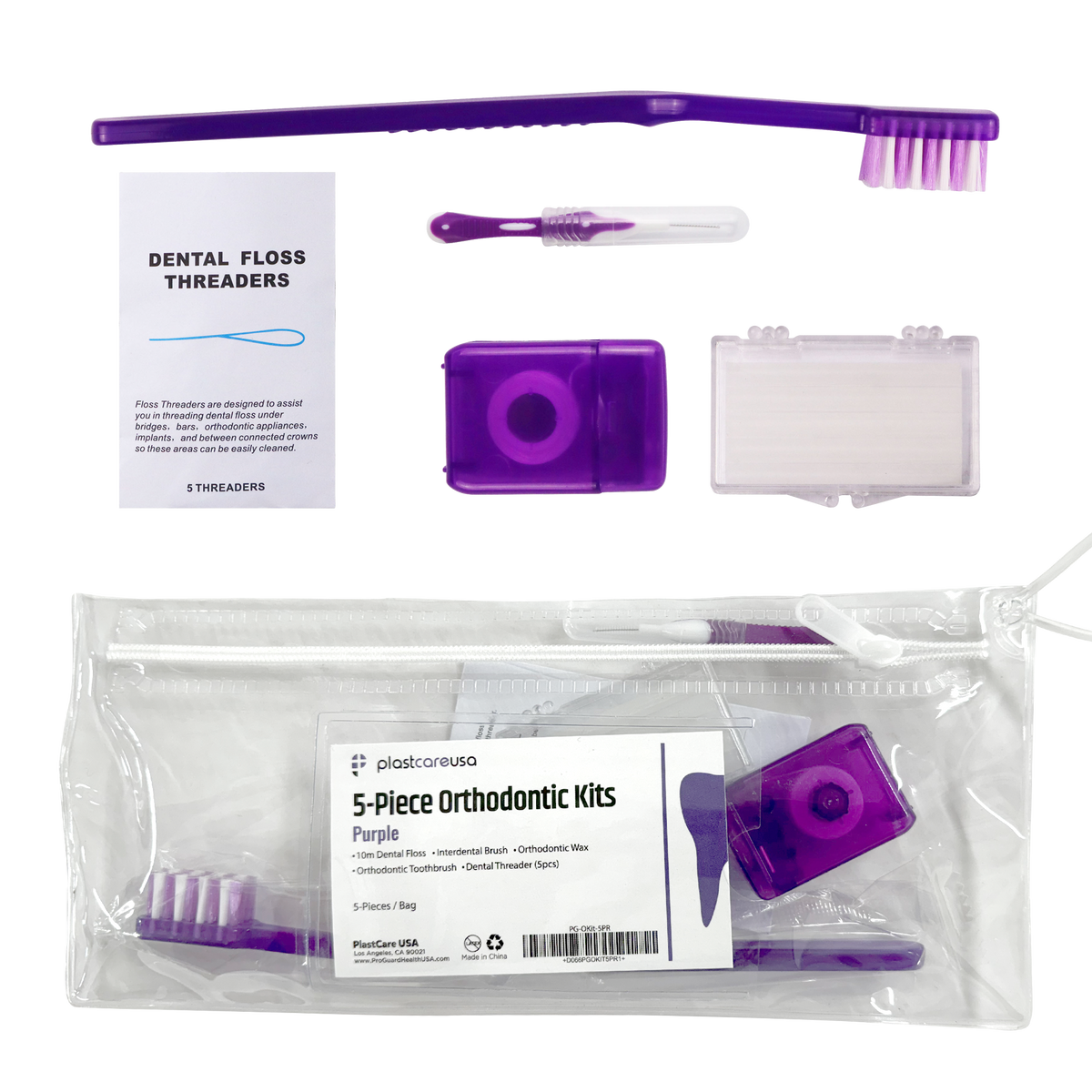 12 Pack of Purple Orthodontic 5 Piece Patient Kits – My DDS Supply