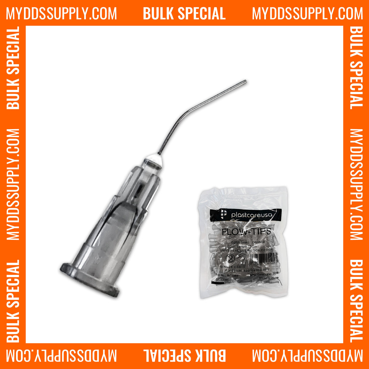 2000x Grey Flow Pre-Bent Applicator Needle Tips, 27 Gauge (20 Bags of ...