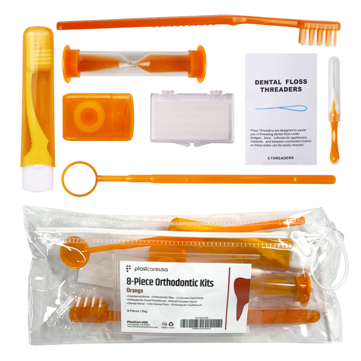 12 Pack of Orange Orthodontic 8 Piece Patient Kits – My DDS Supply