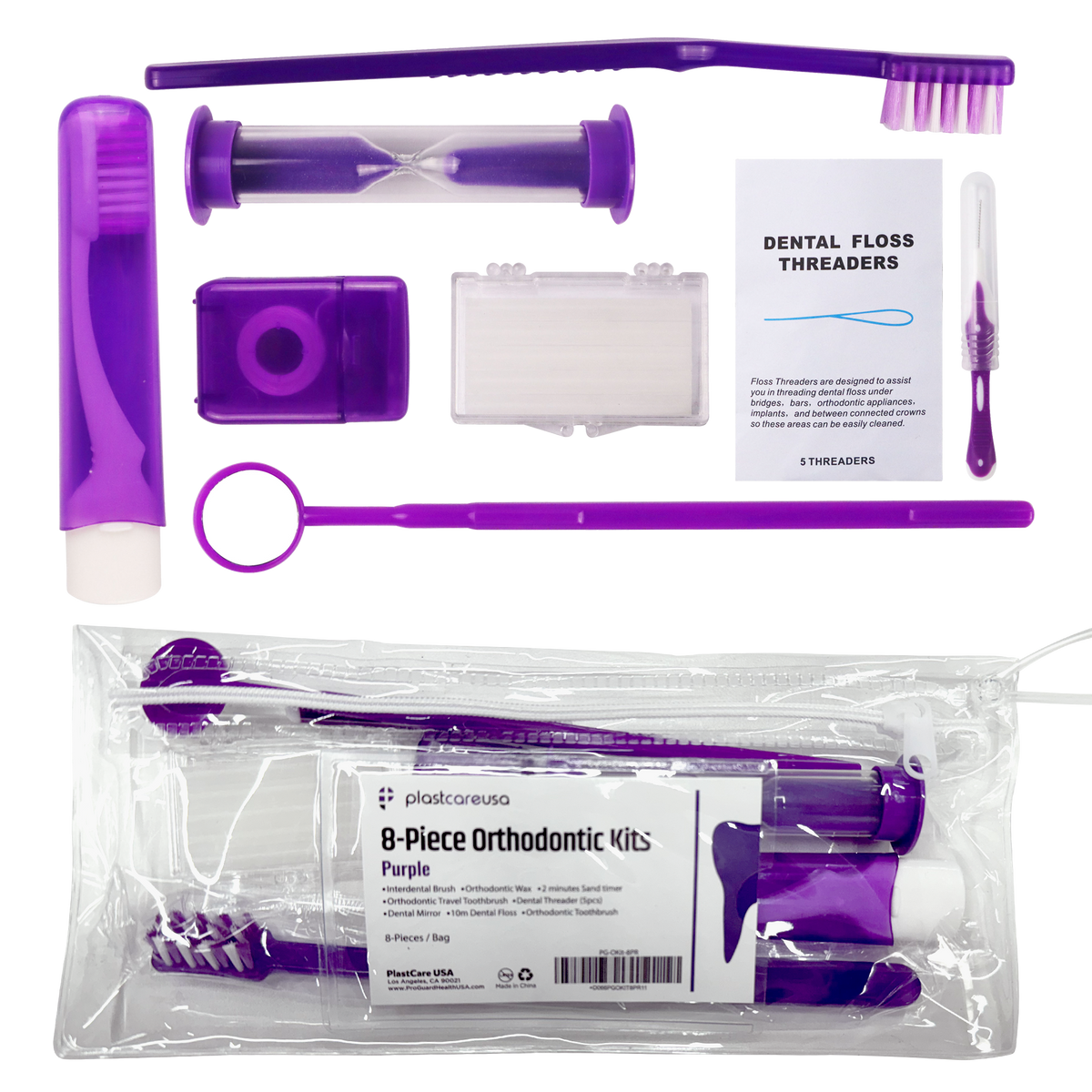12 Pack of Purple Orthodontic 8 Piece Patient Kits – My DDS Supply
