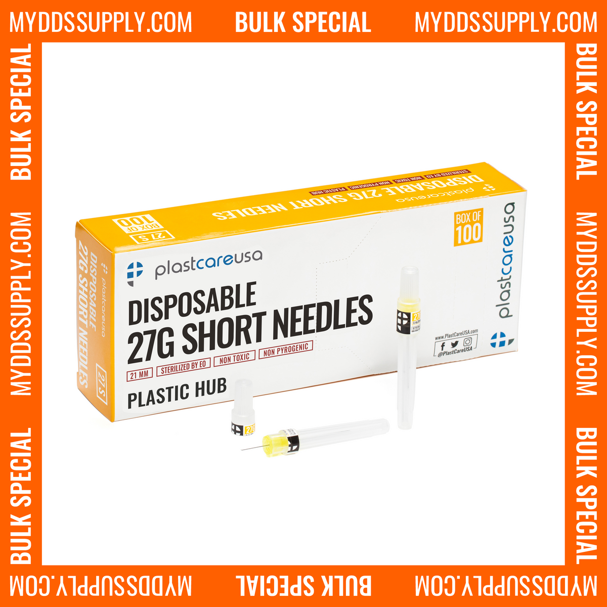 10 x 27G Short Disposable Sterile Dental Needles (Box of 100 Perforate ...