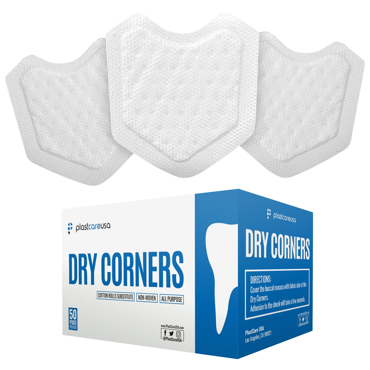 200 Small Dental Angle Saliva Absorbent Dry Corners, Mouth Cotton Roll ...