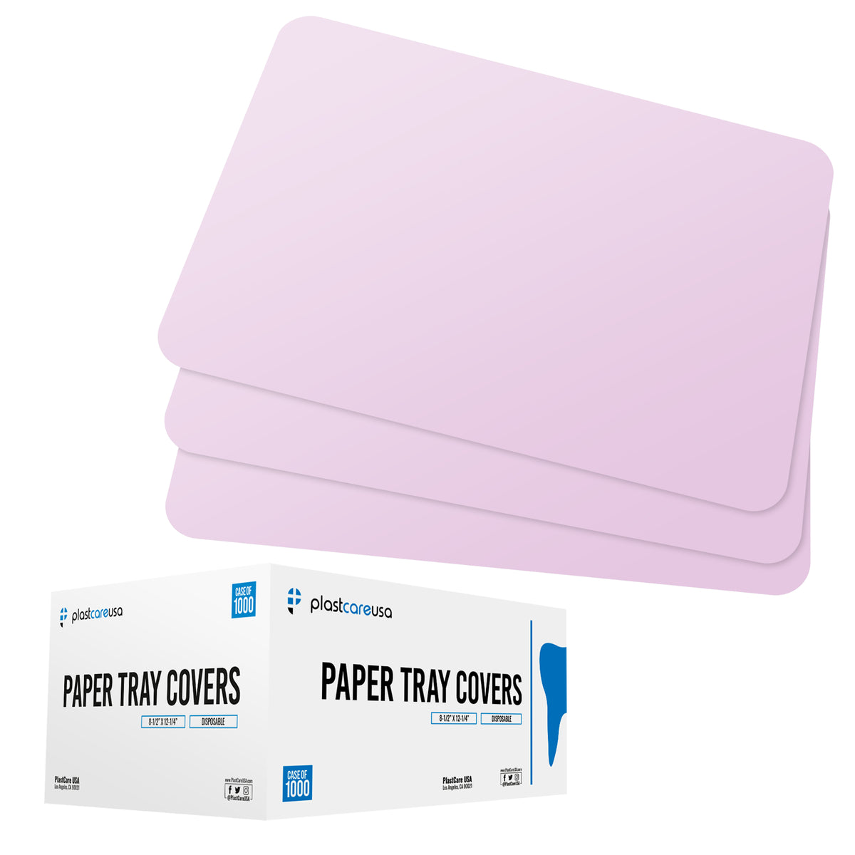 Pink Paper Tray Covers for Ritter Size "B" Trays, 8.25 "x 12.25" (Case ...